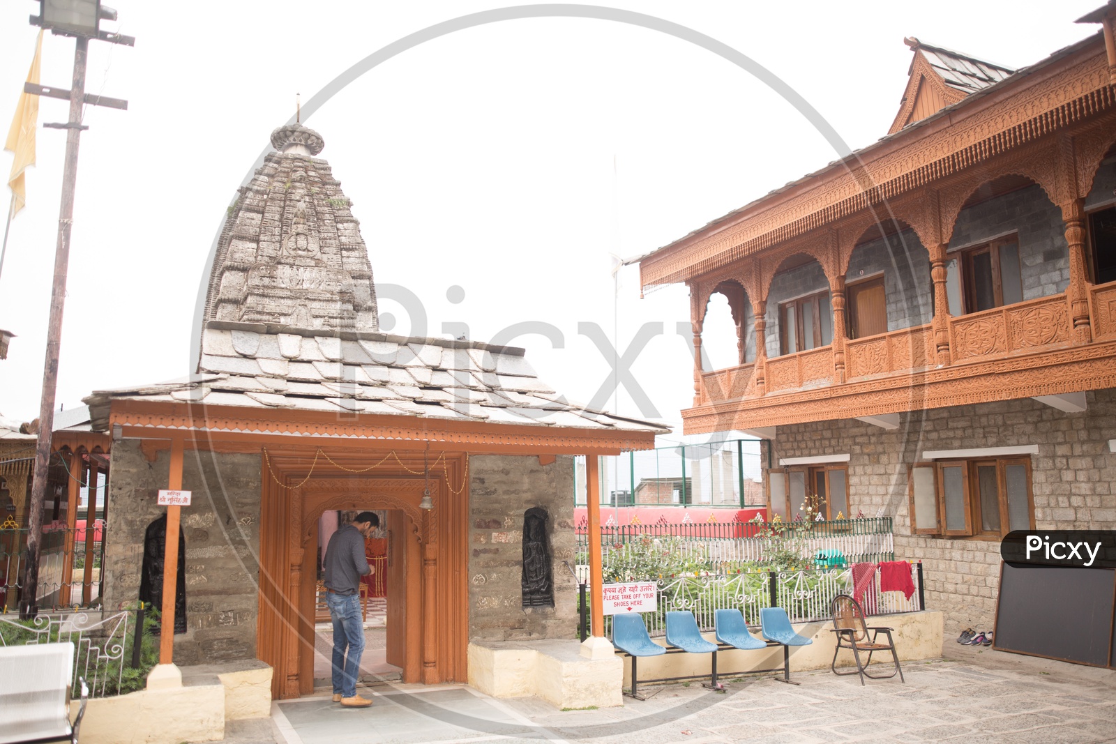 Image of Architecture Of Goddess Mathi Temple With Temple Shrine ...