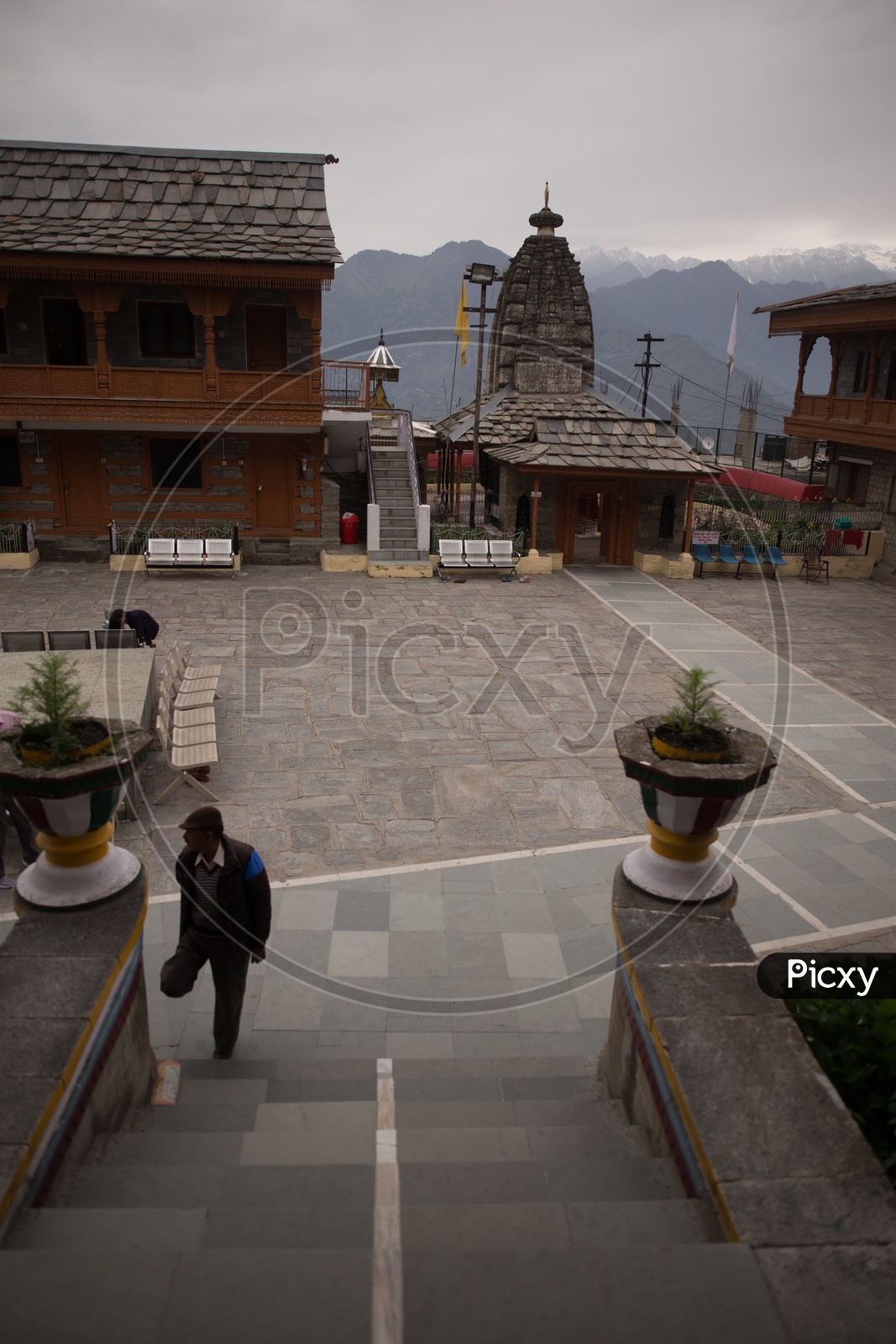 Image of Architecture Of Goddess Mathi Temple With Temple Shrine ...