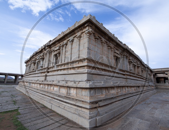 Image of Architectural View Of Hazara Rama Temple With Compound Walls ...