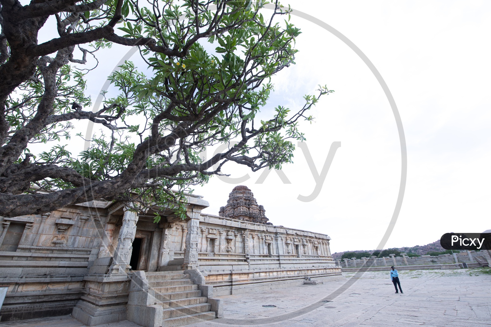Image of Architectural View Of Hazara Rama Temple With Compound Walls ...