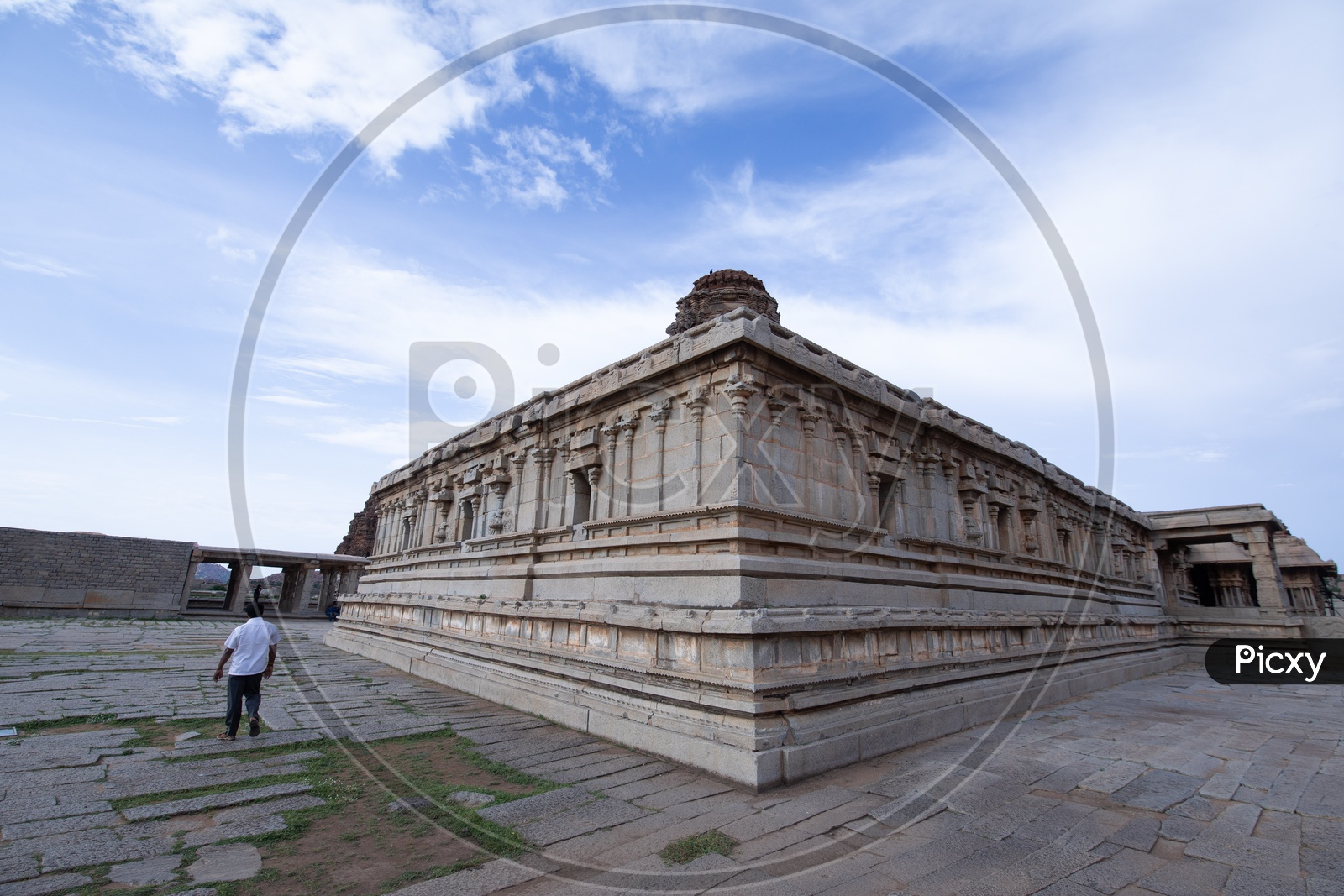 Image of Architectural View Of Hazara Rama Temple With Compound Walls ...