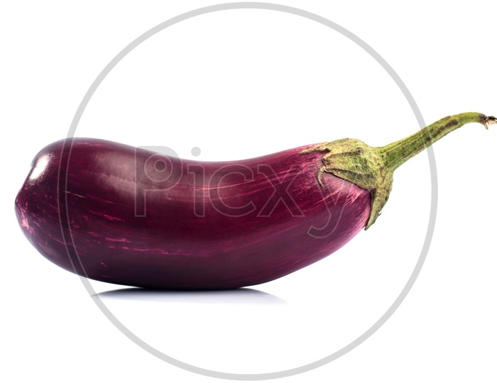 Image of Egg Plant Or Brinjal Or Baigan Or Aubergine Vegetable on an ...