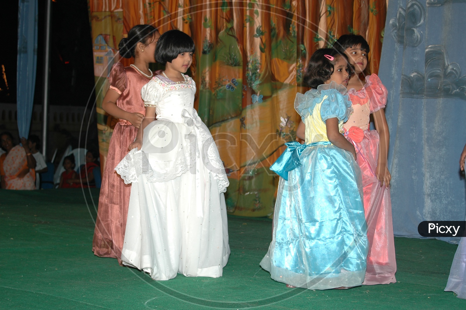 Image of Children Performing on a Stage In a Cultural Event Or In a ...