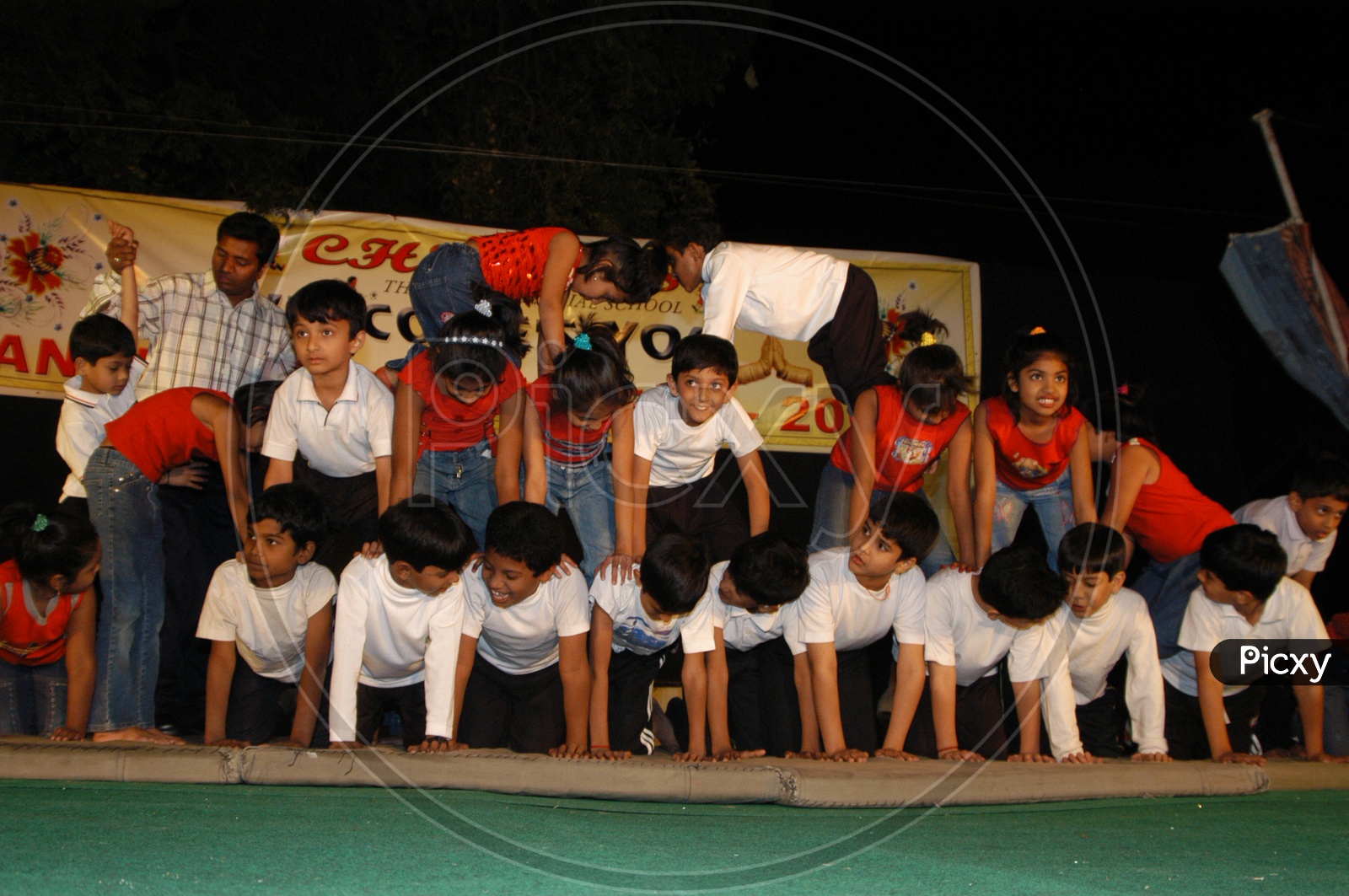 Image of Children or School Students Performing on Stage In a Annual ...