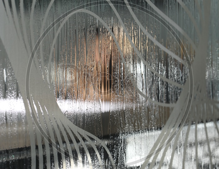 Image of Texture Or Patterns On a Veil Glass or Design On a Glass ...