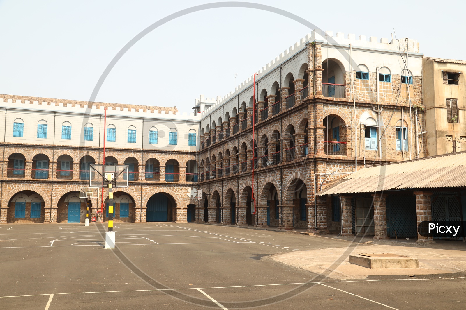 Image of School Building With Play Courts In the Compound-LX591369-Picxy