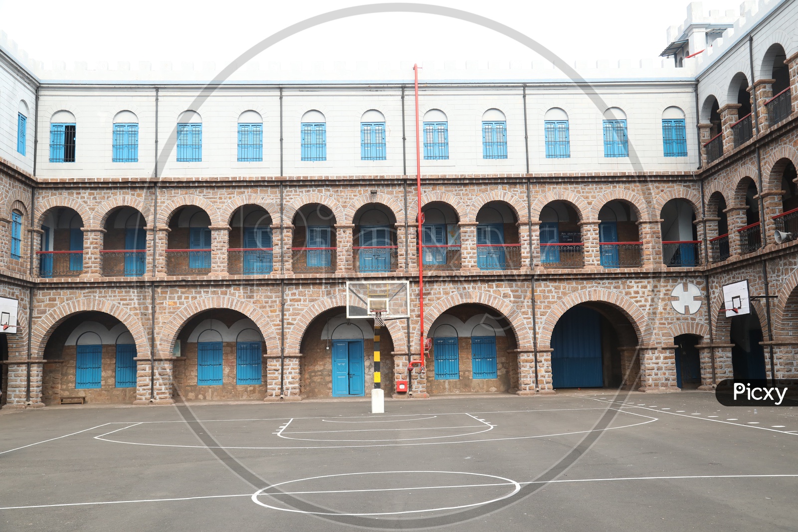 Image of School Building With Play Courts In the Compound-YP937963-Picxy