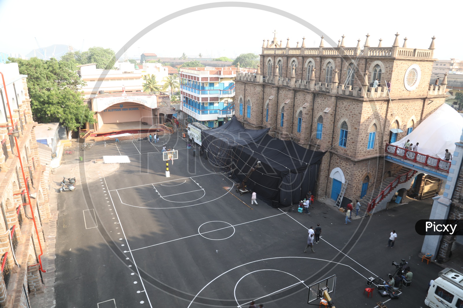 Image Of Aerial View Of A Basketball In A School Compound DY784632 Picxy image-of-aerial-view-of-a-basketball-in-a-school-compound-dy784632-picxy
