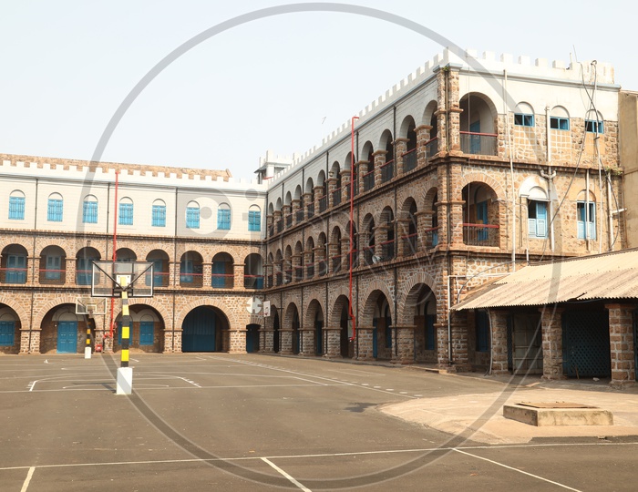 Image of School Building With Play Courts In the Compound-LX591369-Picxy