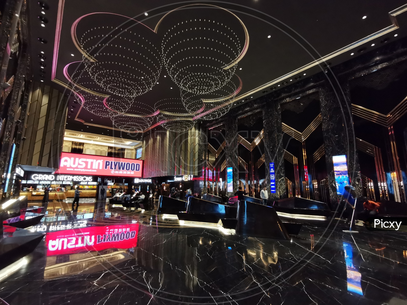 Image of AMB Cinemas Interior View With Chandeliers-XX420271-Picxy