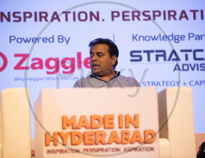 Image of Kalvakuntla Taraka Rama Rao ( KTR ) On Dias At Made In ...