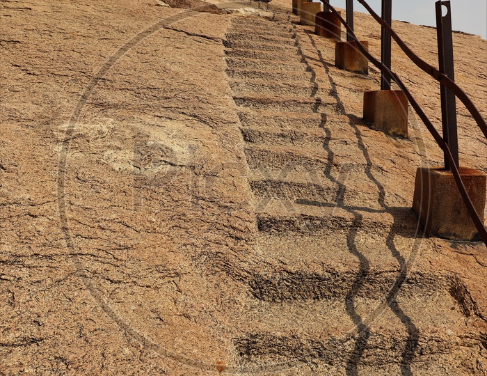 Image of Safety Railing And Naturally Formed Stairs At The rock Hill ...