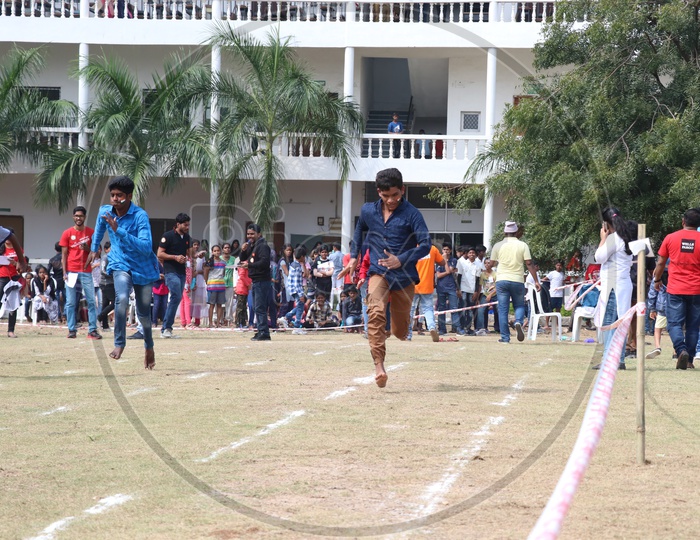 Image of Indian Young School Boys Participating In a Running Race ...