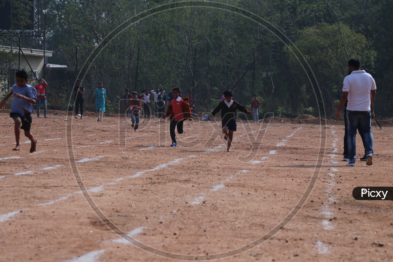 Image of Boy Students Participating In a School Running Race ...