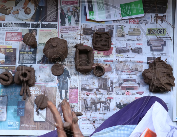 Image of School Students or Children Participating In Clay Art Or Clay ...