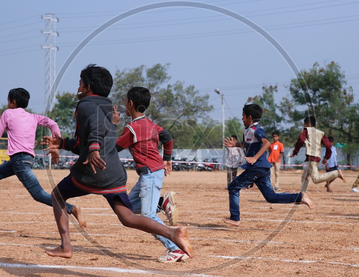 Image of Boy Students Participating In a School Running Race ...