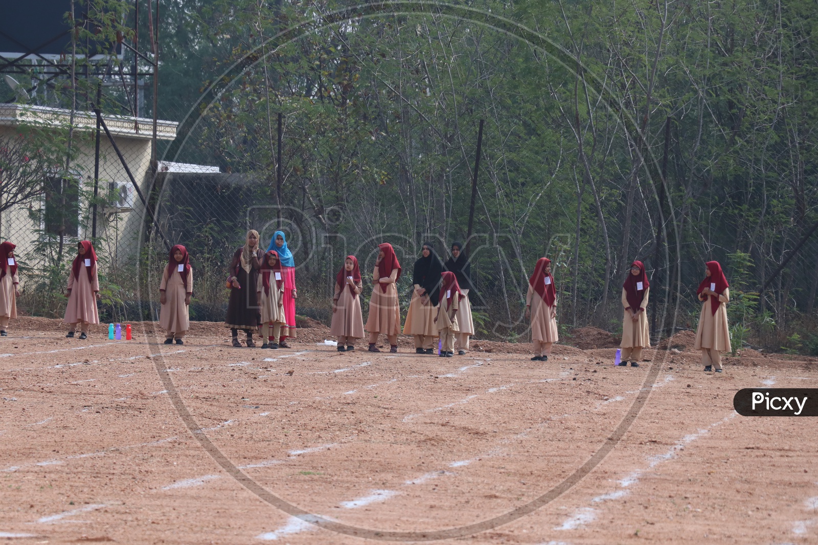 Image of Indian Girl Students Or Children Participating In a Running ...