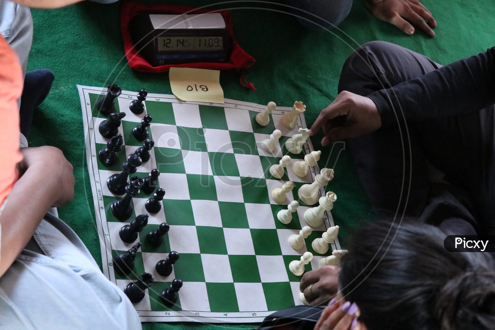Image of Young Girl Hands Playing Chess Moving Chess Pieces Hands ...