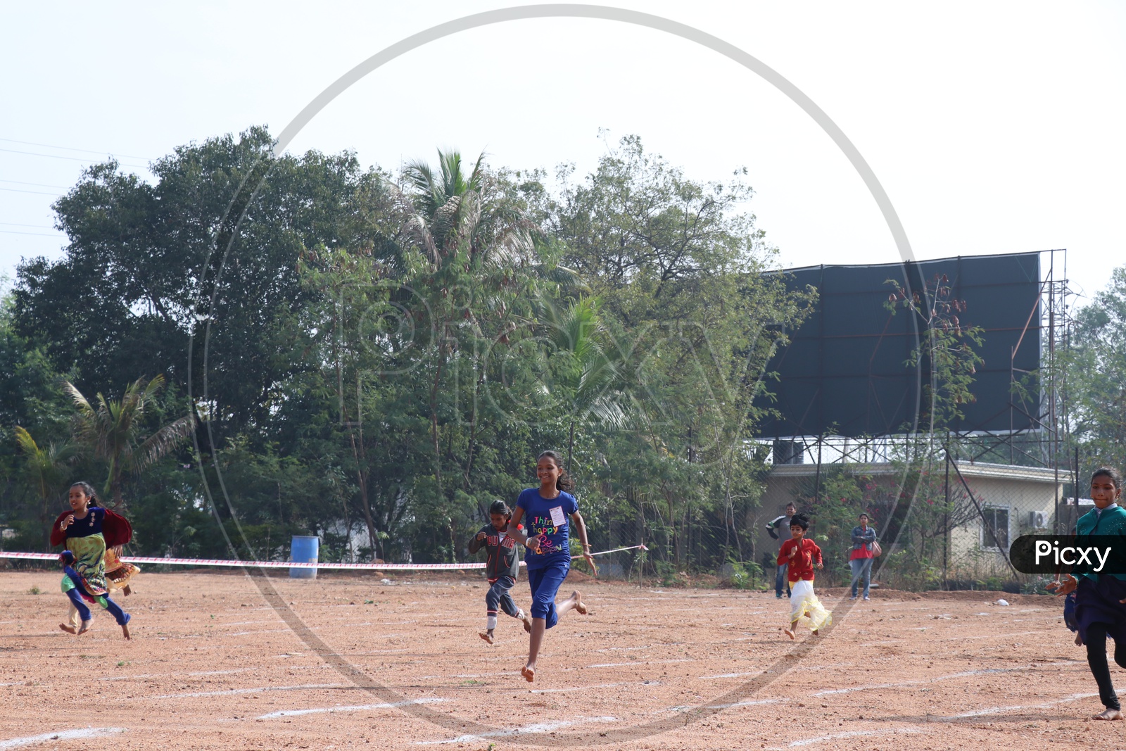 Image of Girl Students Participating In a School Running Race ...