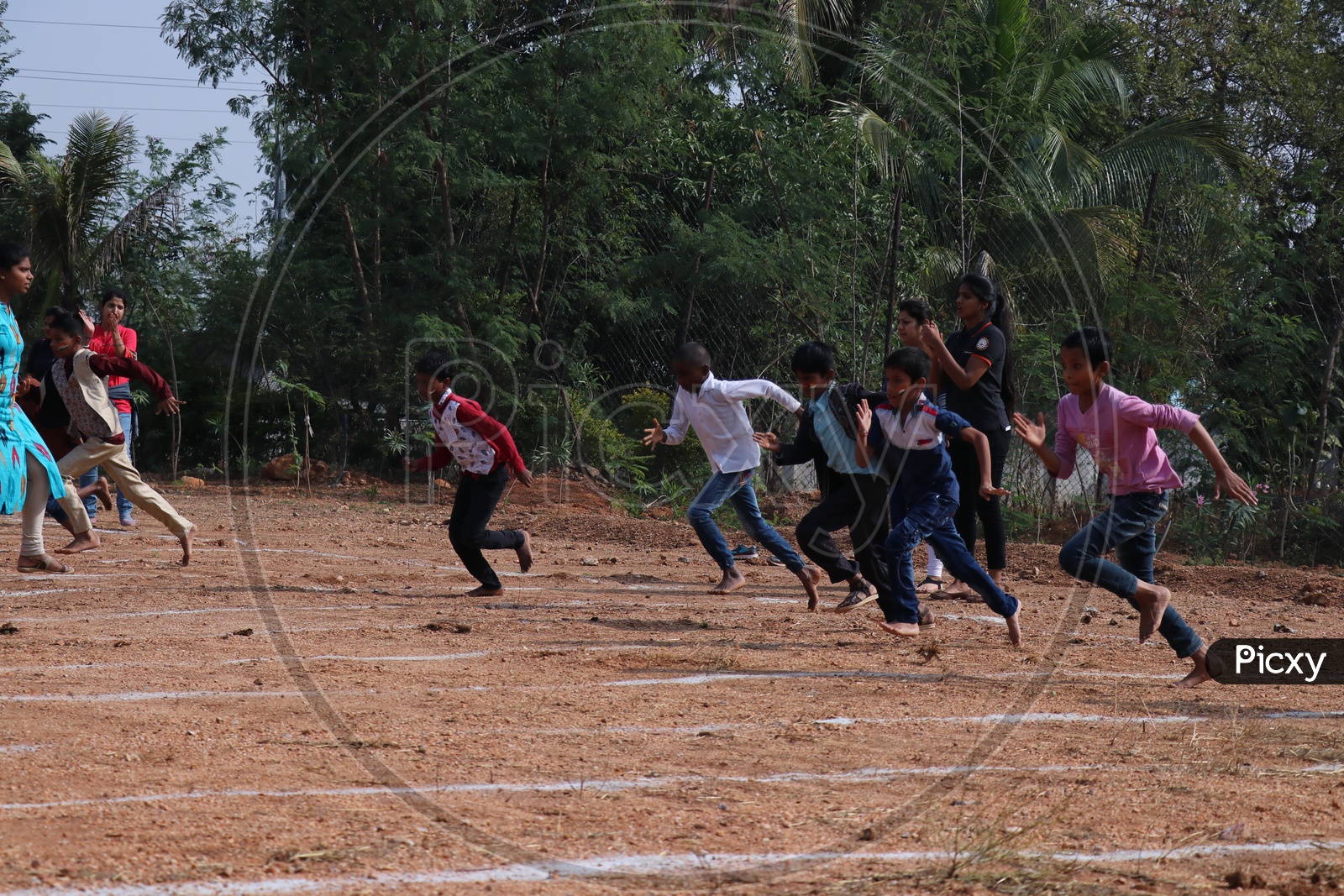 Image of Boy Students Participating In a School Running Race ...