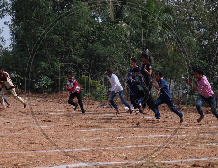 Image of Boy Students Participating In a School Running Race ...