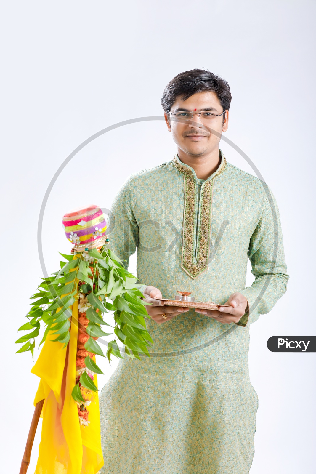Image of Indian Maratha Man Celebrating Gudi Padwa , Maratha New Year ...