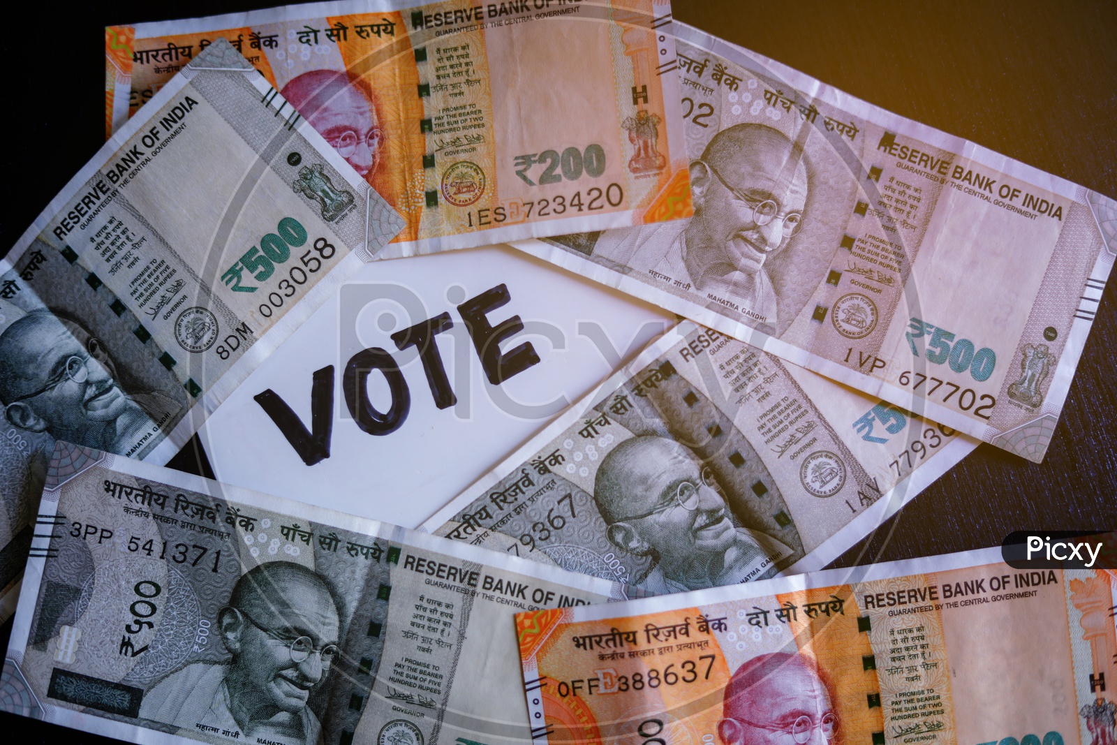 Image of Cash For Vote Concept , Currency In Election For Voters ...