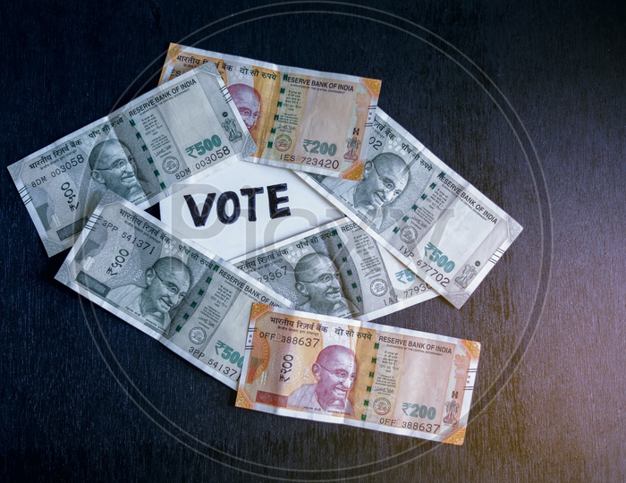 Image of Cash For Vote Concept , Currency In Election For Voters ...