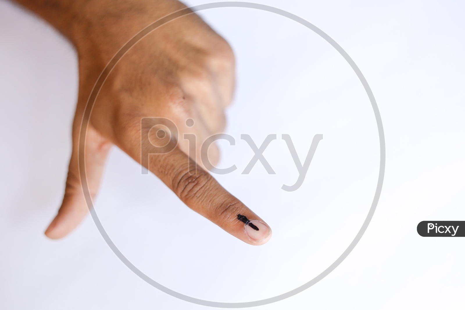 Image of Voter Showing Inked Finger After Casting Vote In Elections ...