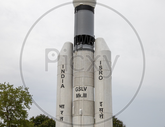 Image of PSLV Or GSLV Model Rockets For Display At Satish Dawan Space ...