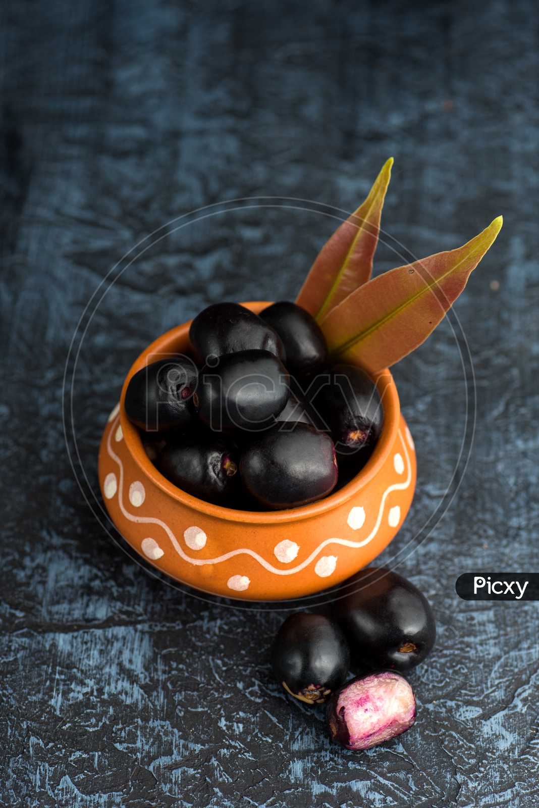 Image of Plum or Jamun Fruit or Jambolan Plum or Jumbul or Java Plum Or ...