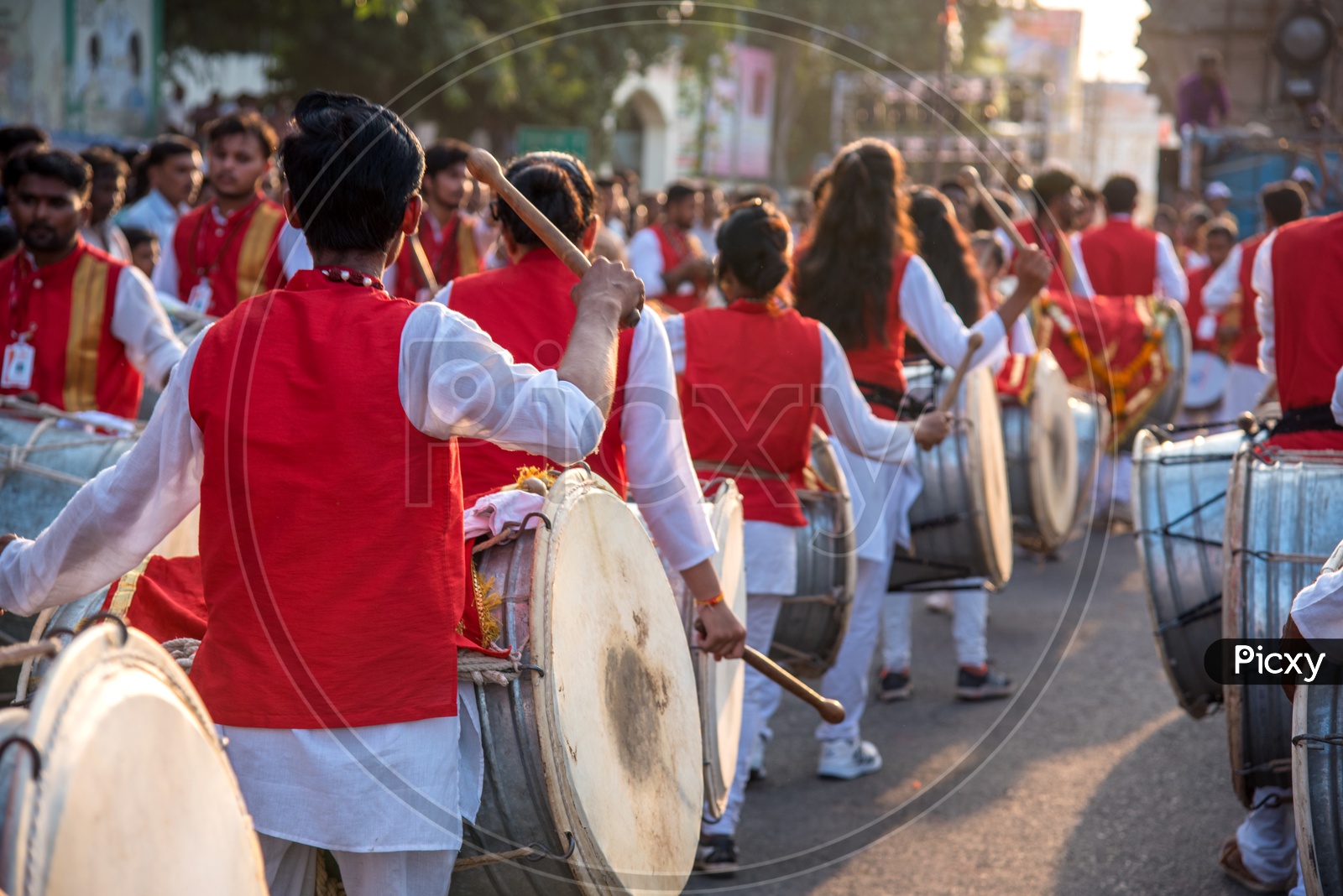 Image of Great Maratha Dol Tasha or Traditional Drums Playing On ...