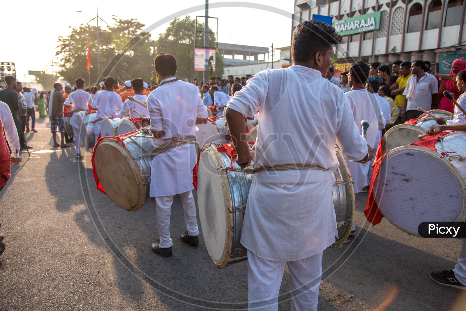 Image of Great Maratha Dol Tasha or Traditional Drums Playing On ...
