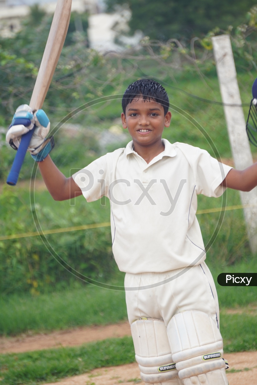 Image of Young Indian Boys In Cricket Coaching Cricket Practice ...