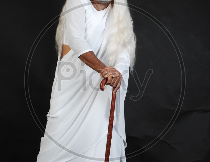 Image of Man in a Old Woman Getup for Movie-XO079122-Picxy