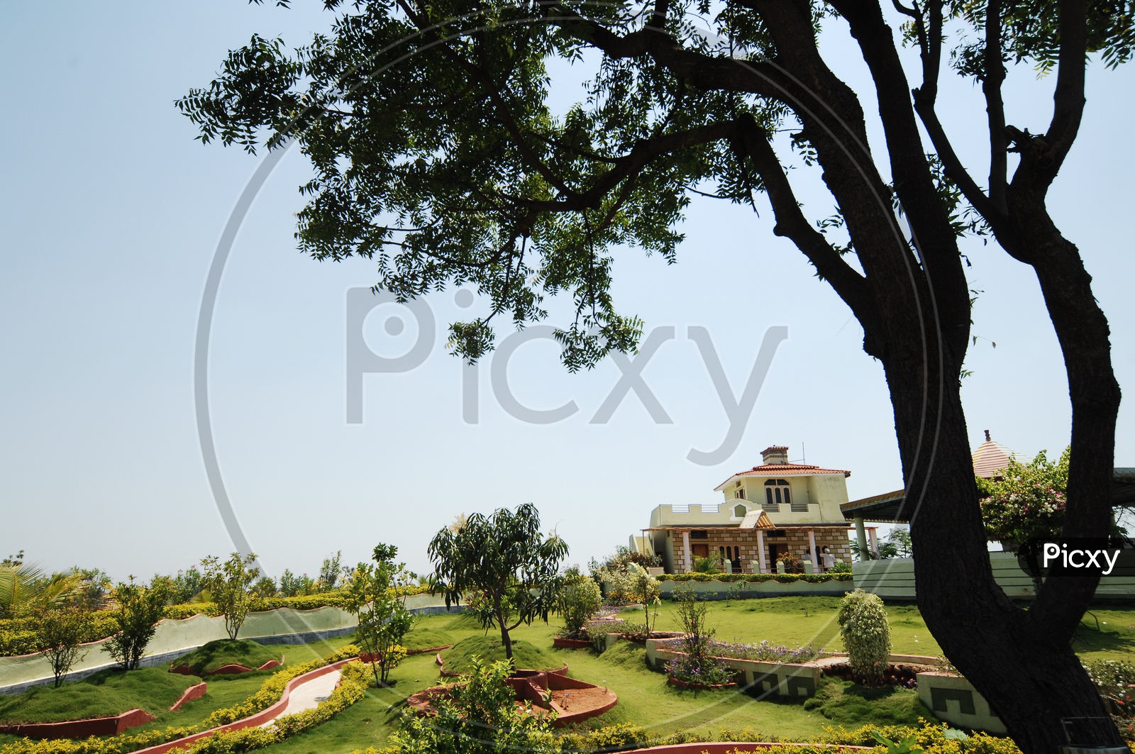 Image of Lawn Garden In an Individual House Compound-OE091104-Picxy