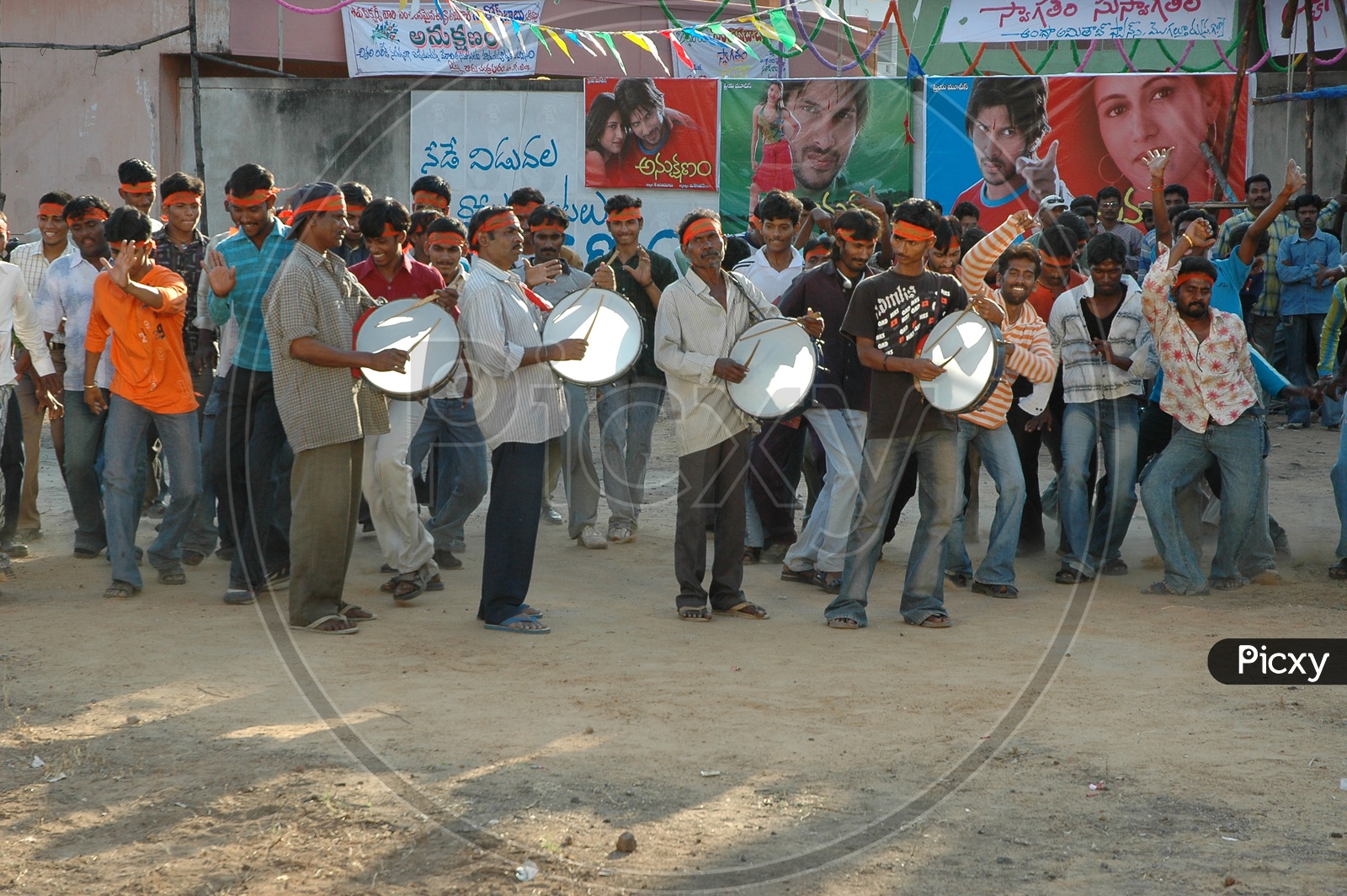 Image of Fans Celebrating Success of a Movie at Movie Theater-LI596990 ...