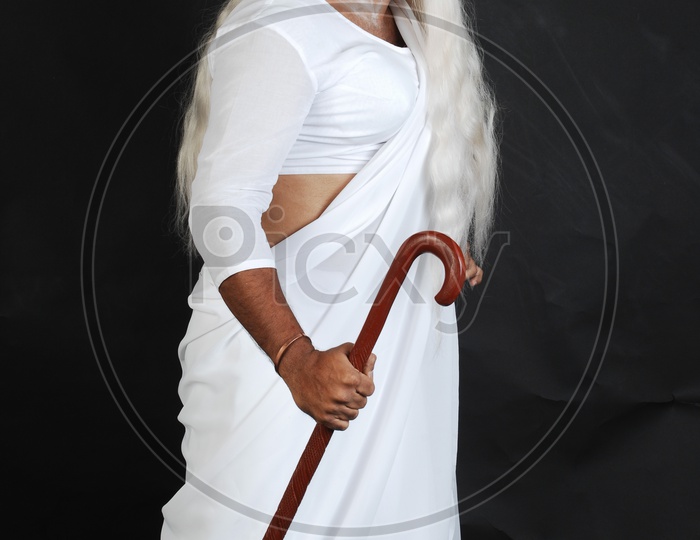 Image of Man in a Old Woman Getup for Movie-HC027077-Picxy