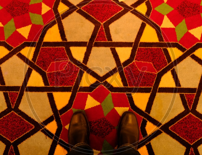 Image of Floor Mat Design With Human Foot-PI254681-Picxy