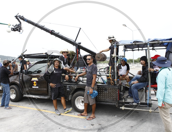 Image of Movie Shooting With a Jimmy Camera In a Car Ride Scene ...