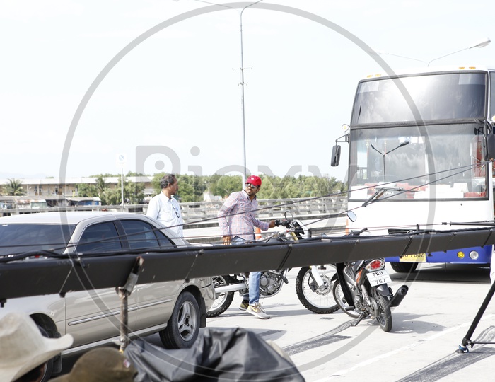 Image of Movie Shooting With a Jimmy Camera In a Car Ride Scene ...
