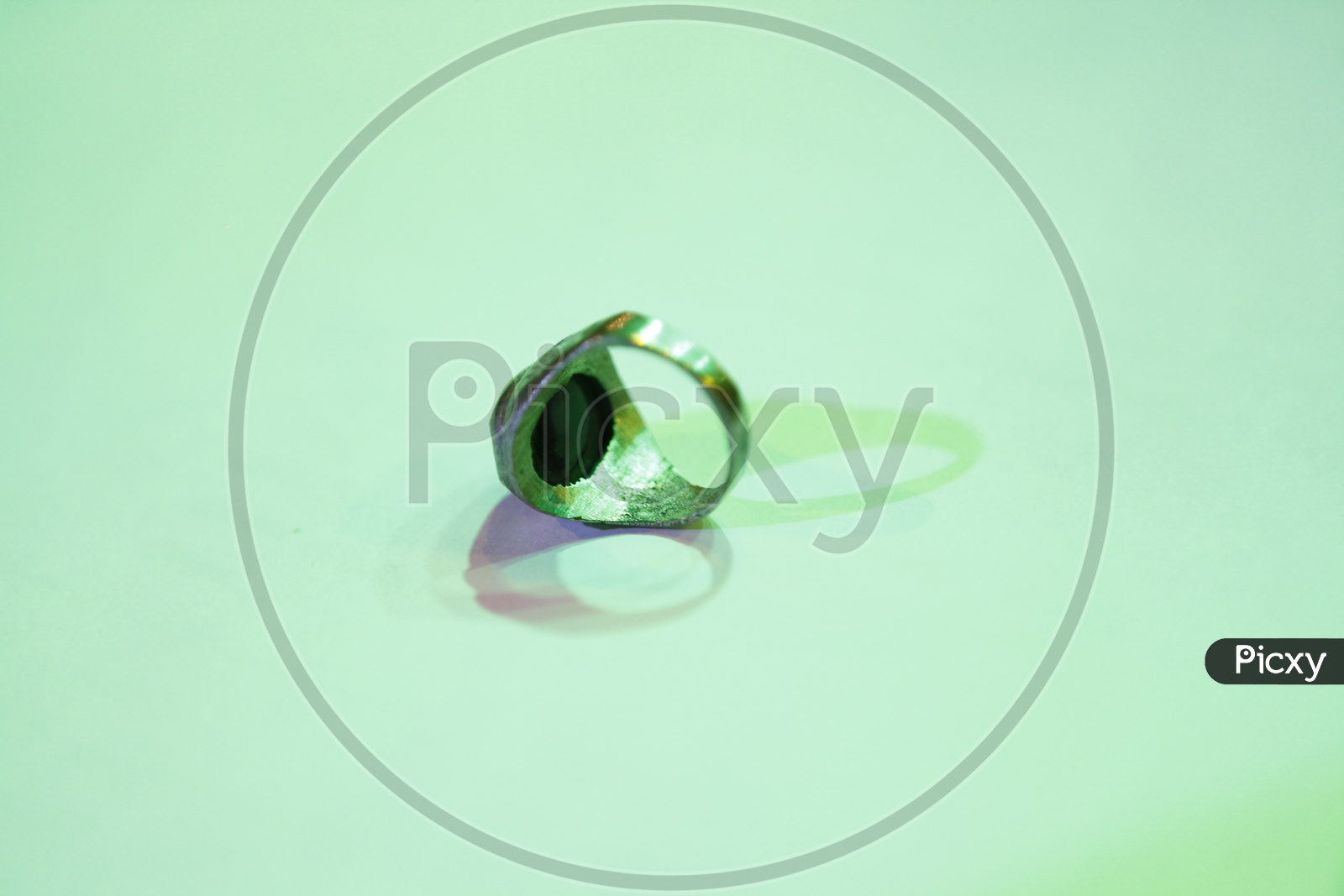 Image of Ring With Lucky Stone on an Isolated White Background-ZM186074 ...