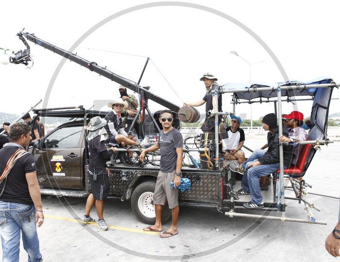 Image of Movie Shooting With a Jimmy Camera In a Car Ride Scene ...