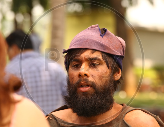 Image of Indian Actor In a Begging Getup In Movie Working Sills ...