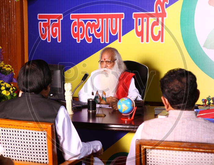 Image of Political Leader Party Head Speaking in an Interview-YD426392 ...