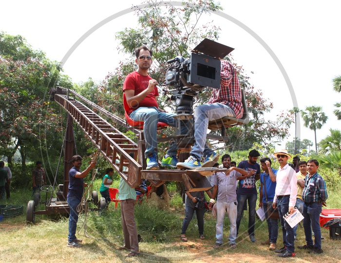 Image of Cinematographer On Jimmy Crane With Camera-UG717497-Picxy