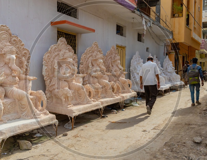 Image of Ganesh Idol Making In Dhoolpet For Ganesh Festival By Artists ...