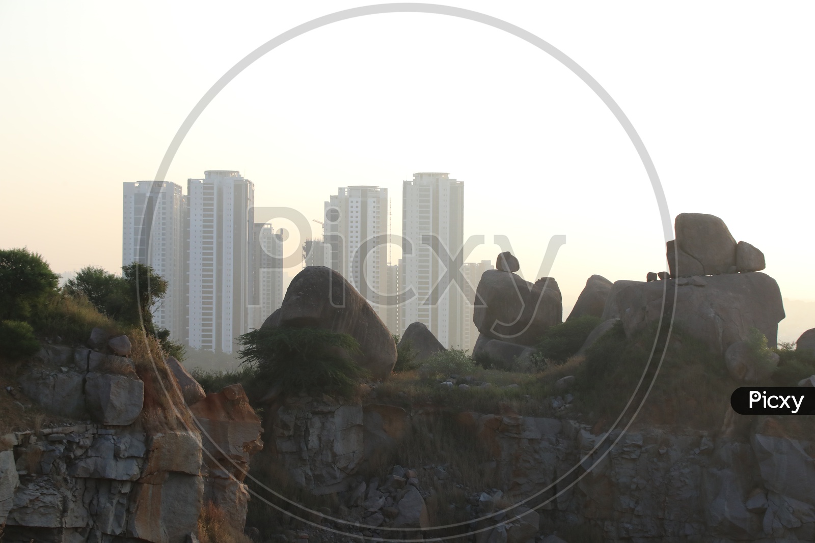 Image of A View Of High Rise Buildings From Rock Hills-NV409761-Picxy