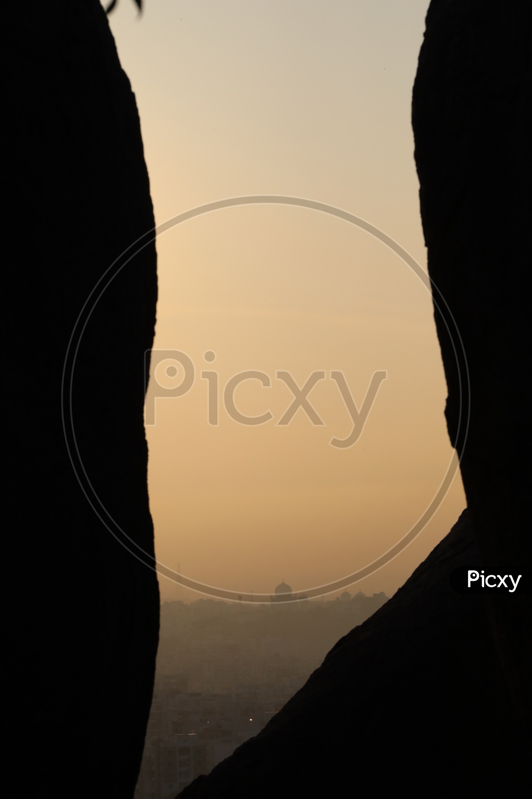 Image of City Scape View With High Rise Buildings From Rock Hills ...