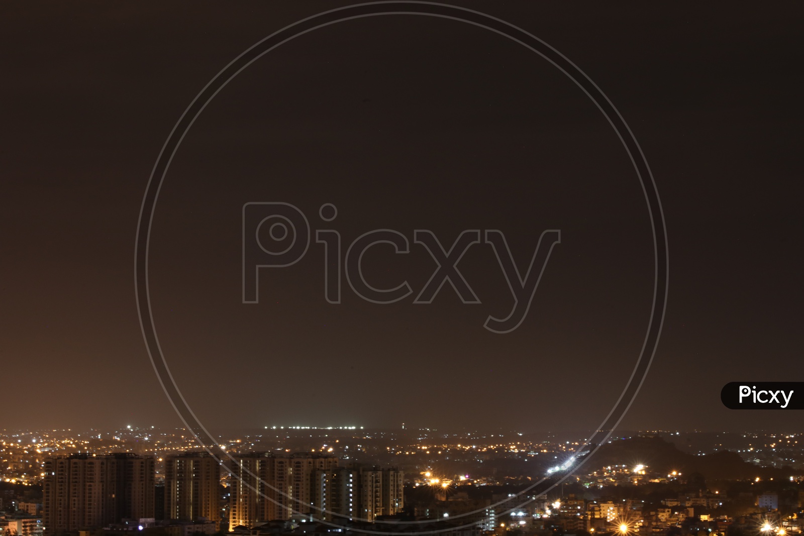 Image of Night View of Hyderabad Cityscape-RS200618-Picxy